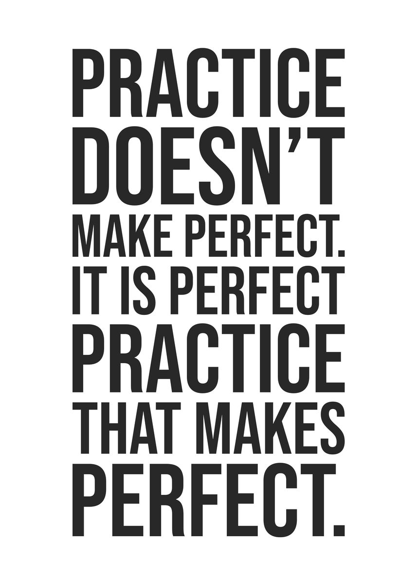 'Perfect Practice' Poster, picture, metal print, paint by CHAN | Displate