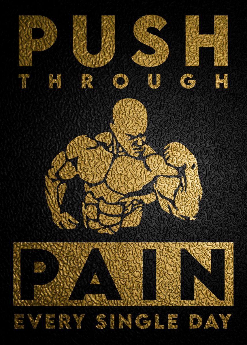 'Motivational Gym Quote' Poster by Reality Art | Displate