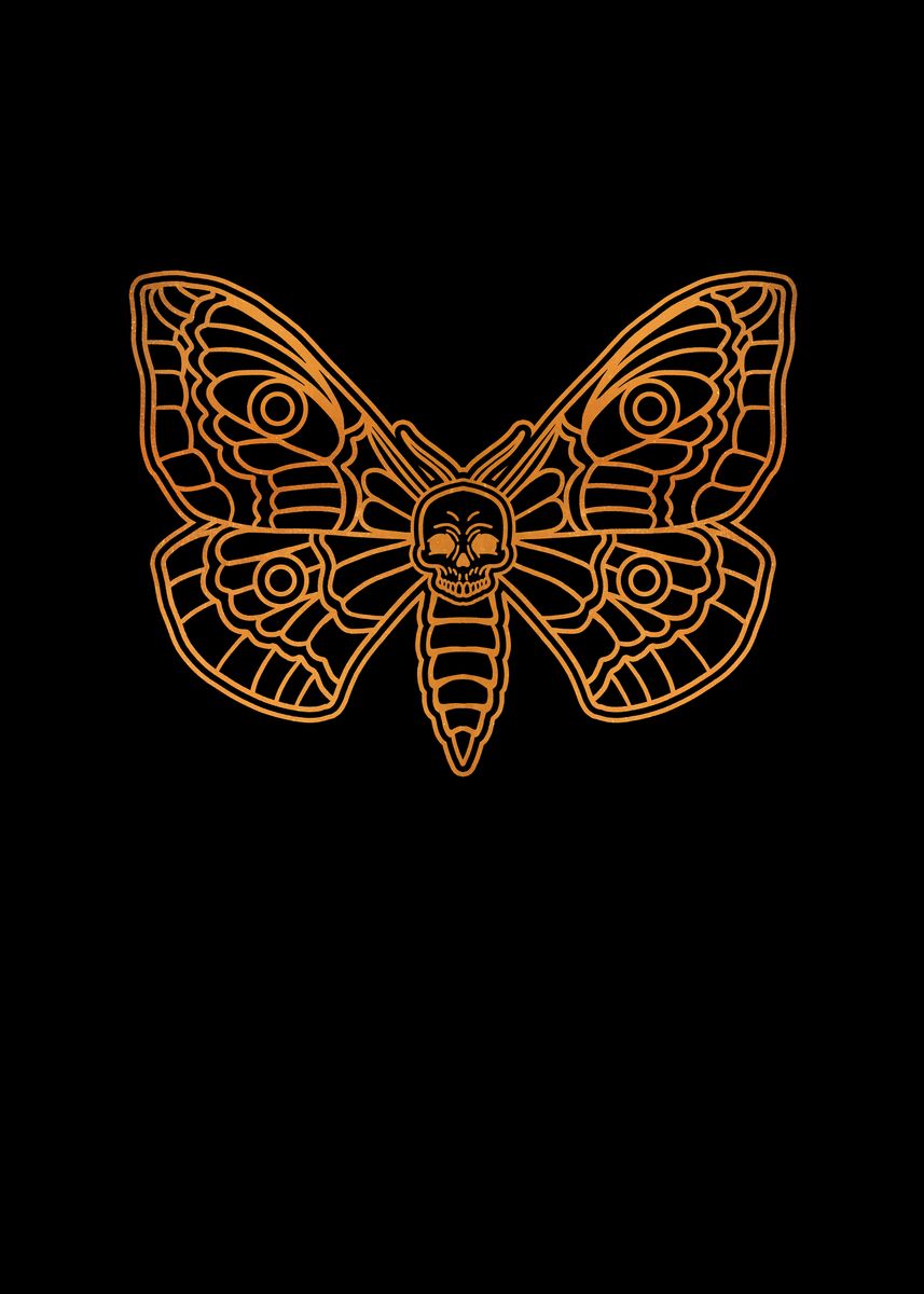 'Death Moth' Poster, picture, metal print, paint by Fanfreak | Displate