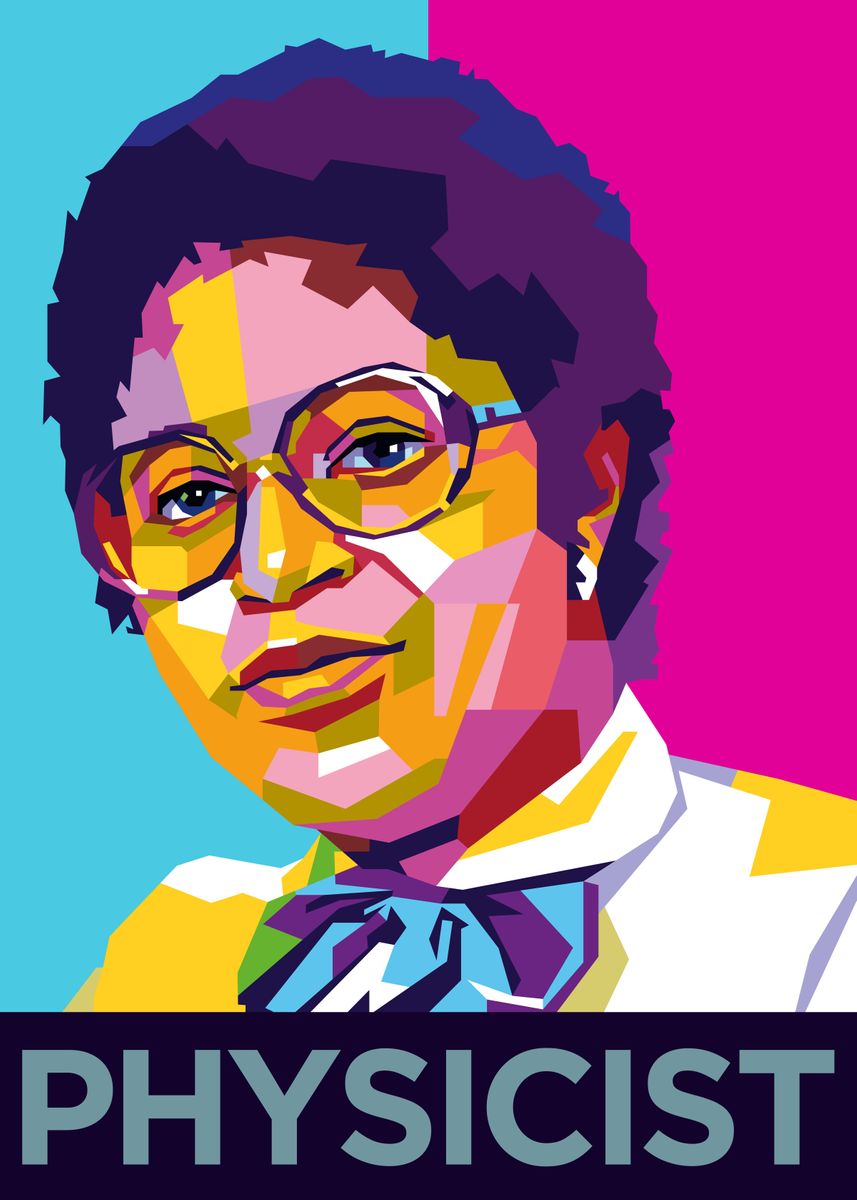 'Shirley Ann Physicist' Poster, picture, metal print, paint by Awesome Poster Studio | Displate