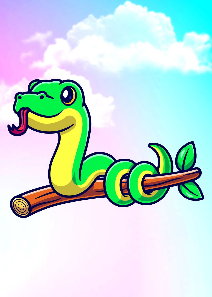 'Snake' Poster, picture, metal print, paint by khoa doan | Displate