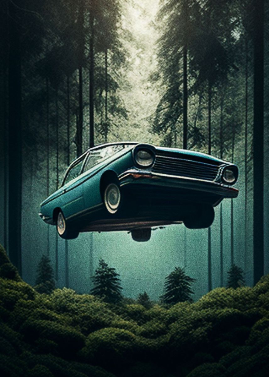 'Journey Cars in Forest' Poster by Coffee Design | Displate