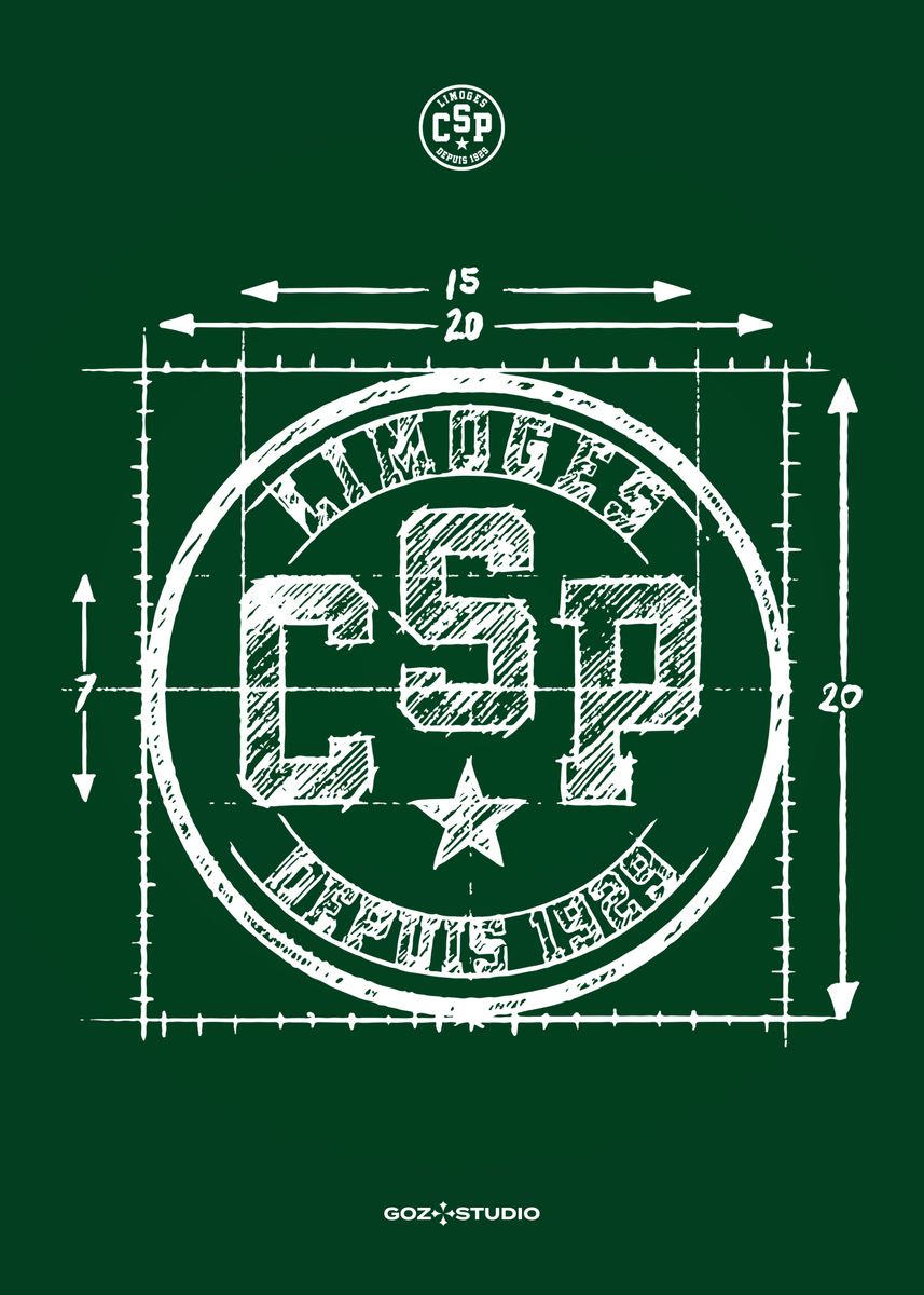 'Draw logo Limoges CSP' Poster by Goz | Displate