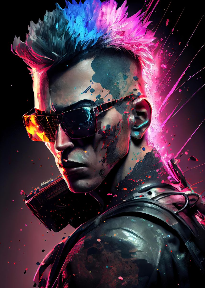 'Cyberpunk Portrait' Poster, picture, metal print, paint by Posters ...