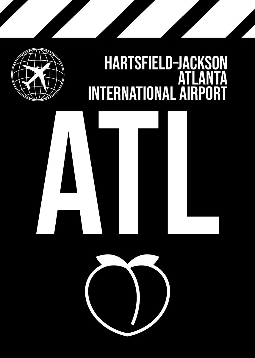 'ATL ATLANTA GEORGIA USA' Poster by Atomic Chinook | Displate