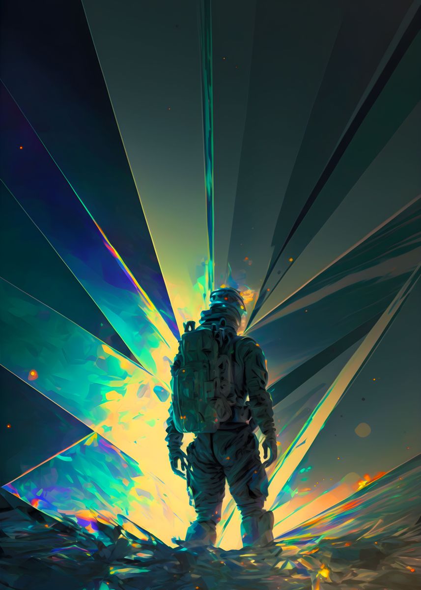 'Fluid Frontier' Poster, picture, metal print, paint by Xi Designs ...