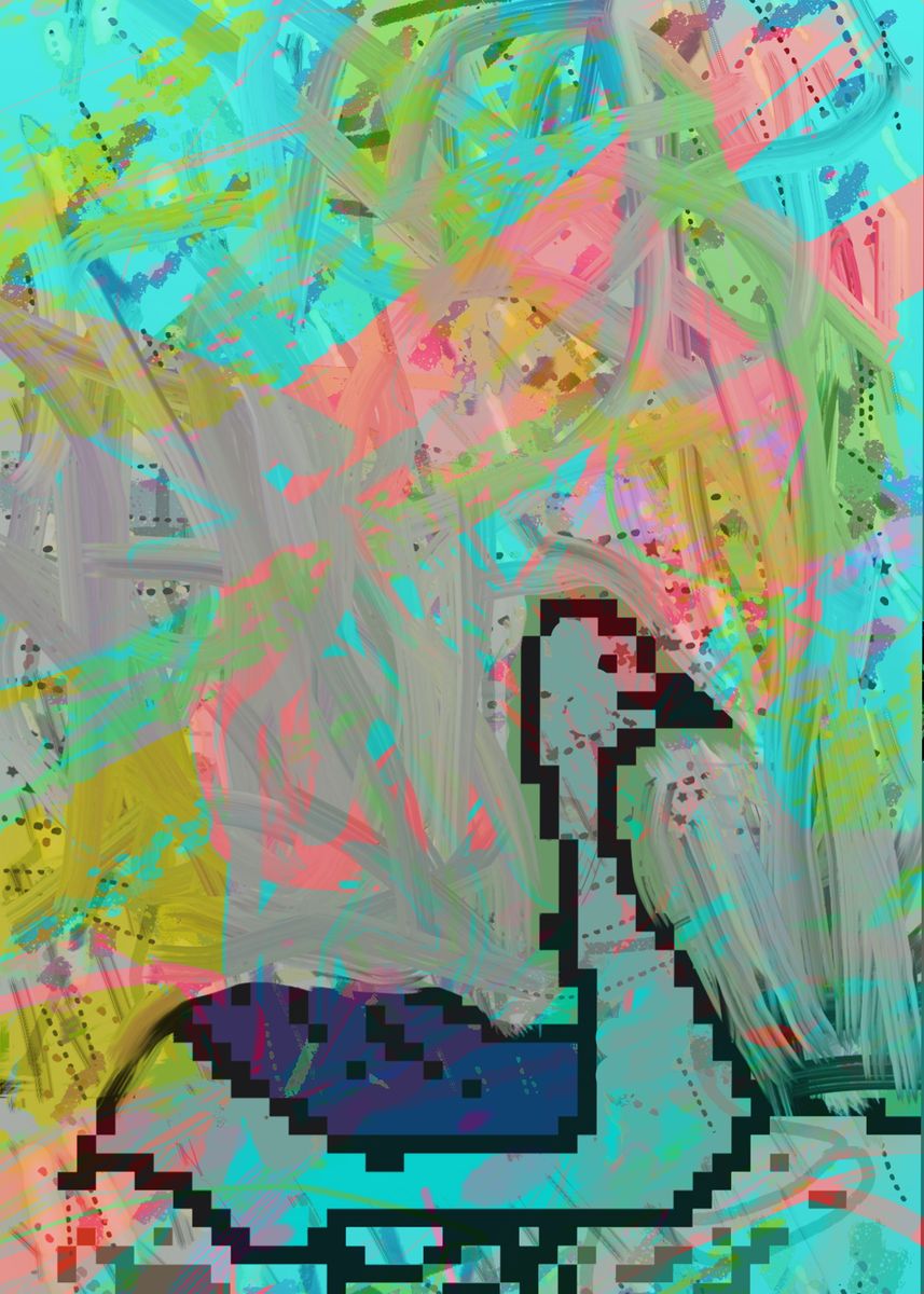 'duck' Poster, picture, metal print, paint by muh arie | Displate