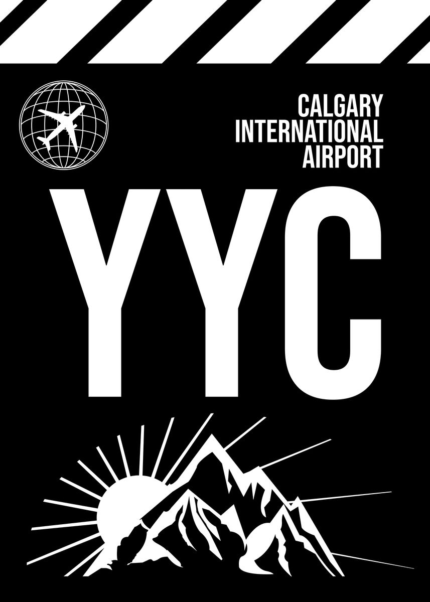 'YYC CALGARY' Poster, picture, metal print, paint by Atomic Chinook | Displate