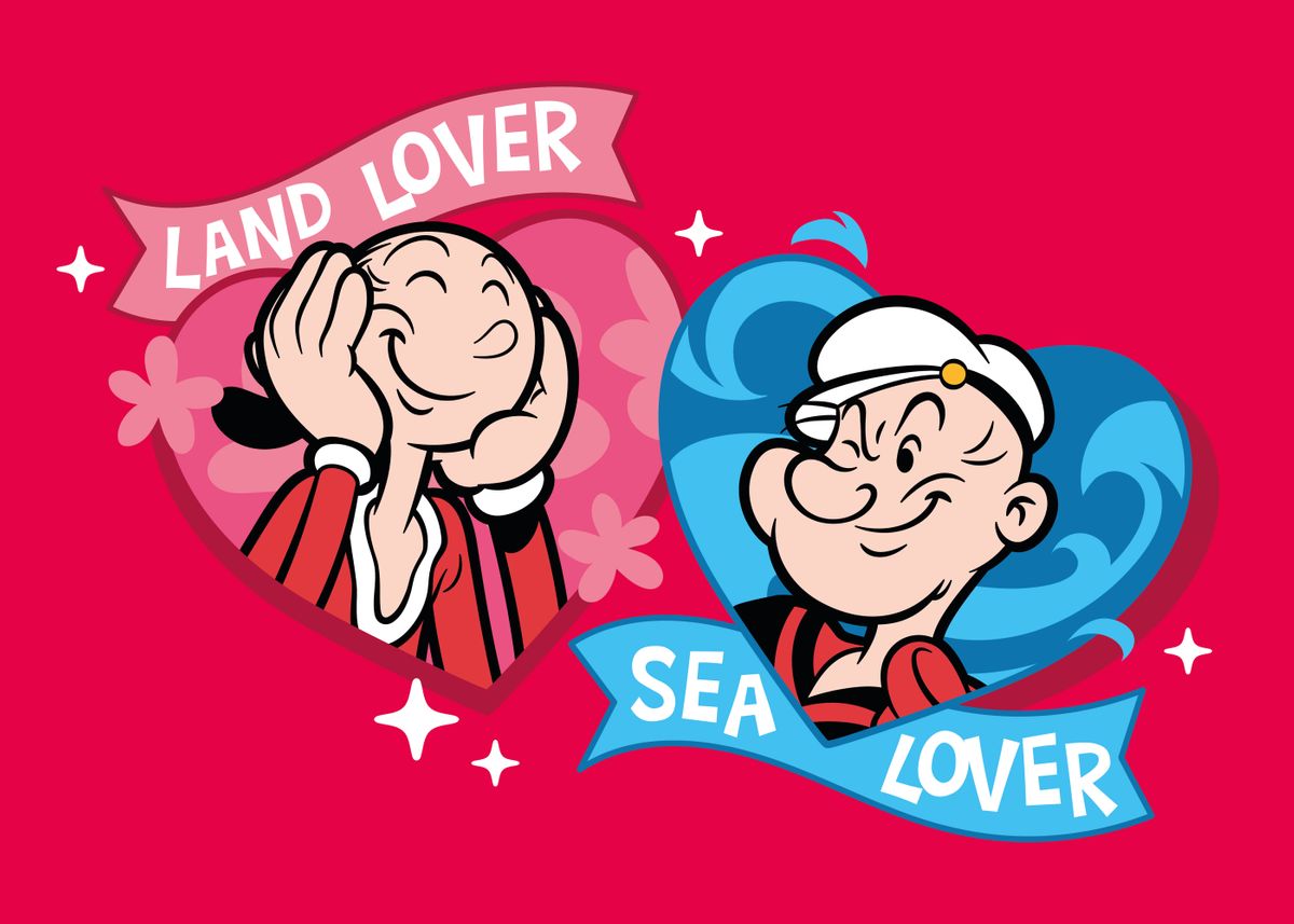 'Land Lover Sea Lover' Poster by Popeye | Displate