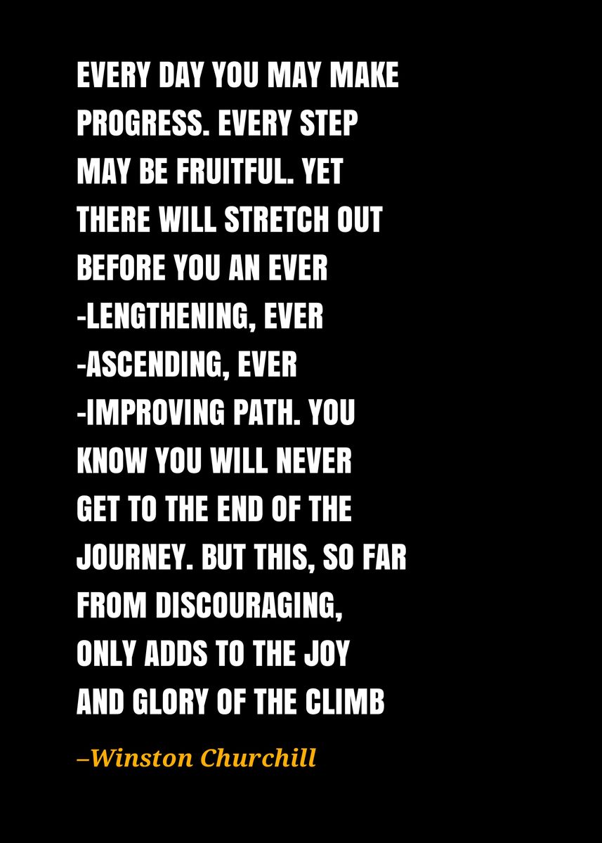 'Winston Churchill quote' Poster, picture, metal print, paint by ...