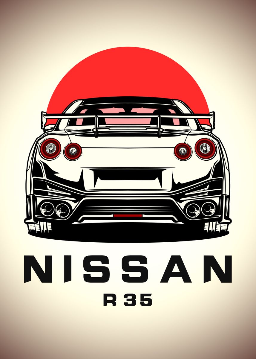 'Nissan R35 GTR' Poster, picture, metal print, paint by Faissal Thomas ...