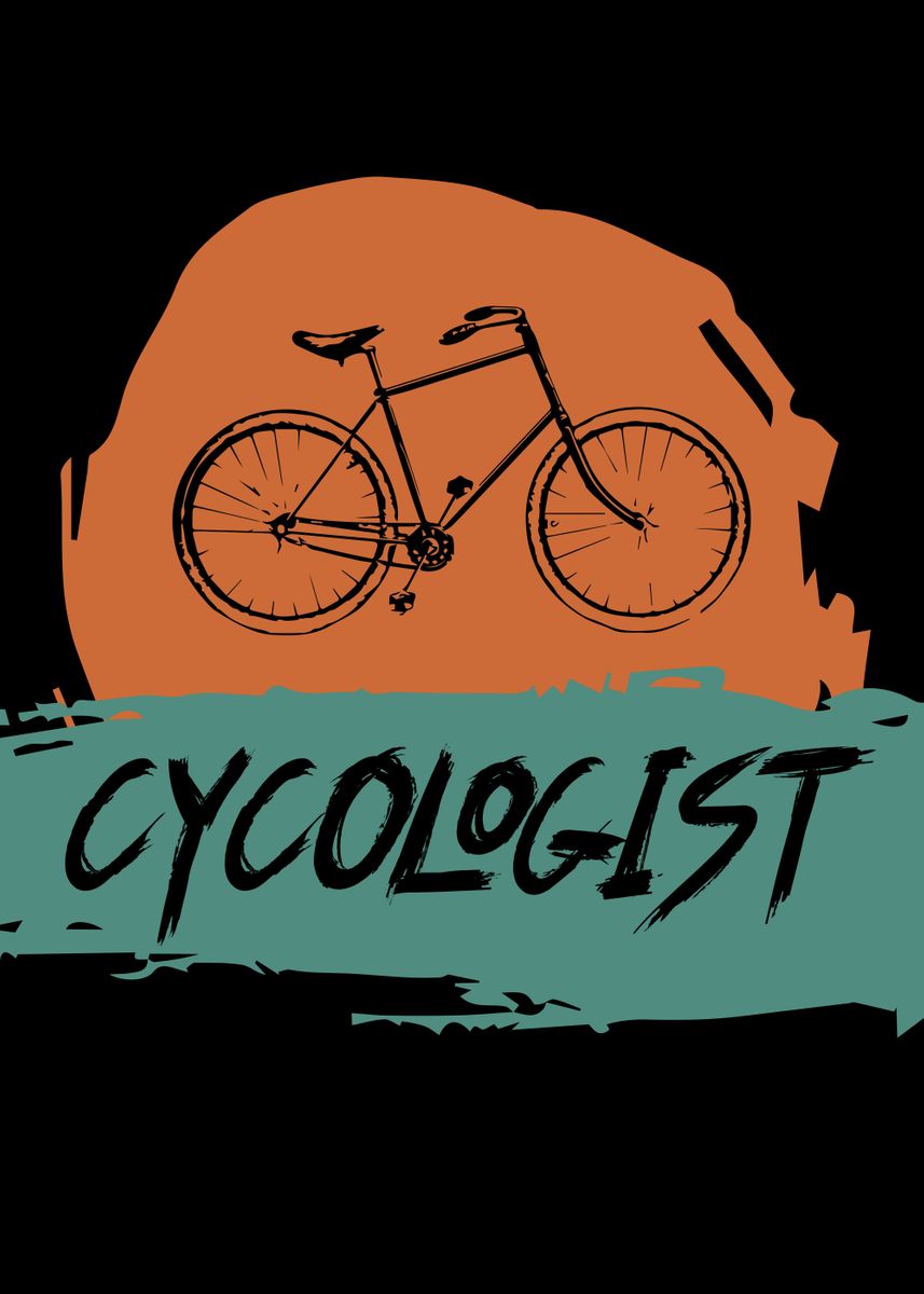 'Cycologist' Poster, picture, metal print, paint by crbn design | Displate