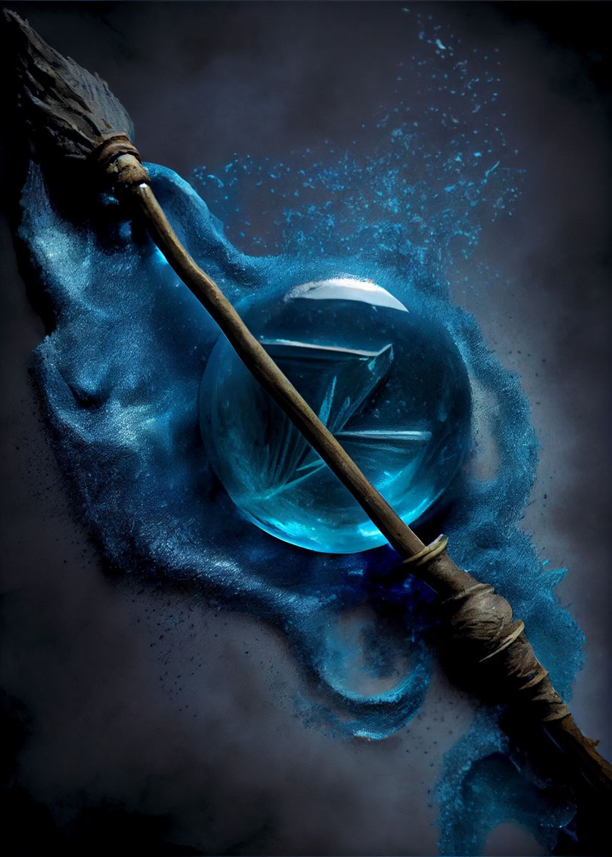 'Witchs broom' Poster, picture, metal print, paint by Yuliia ...