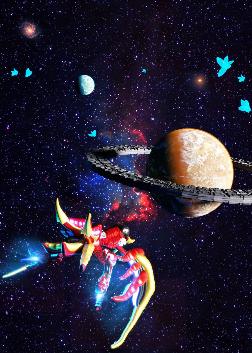 'The Metal Ring Planet' Poster, picture, metal print, paint by Genris ...