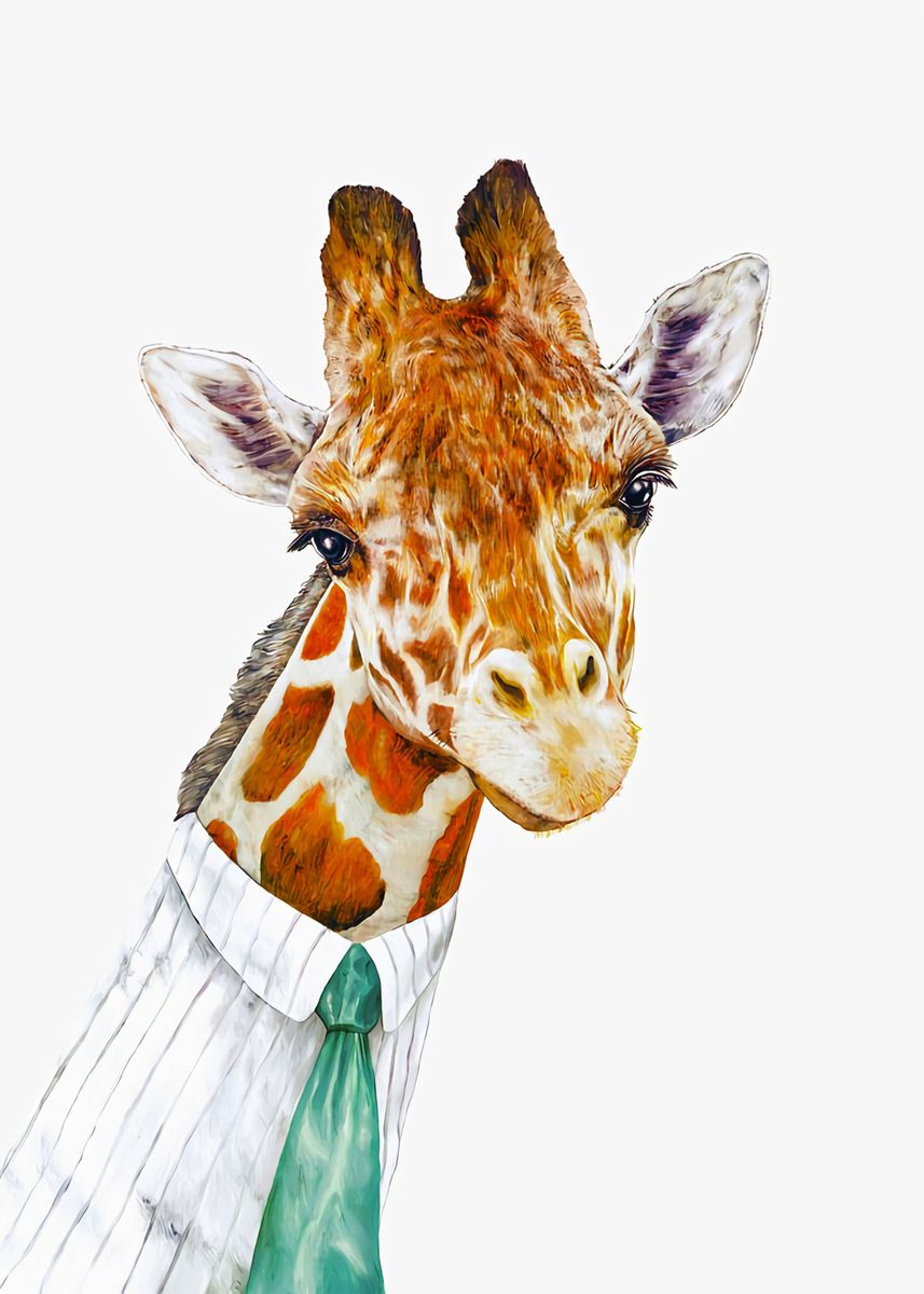'Mr Giraffe' Poster, picture, metal print, paint by Executive Clubs ...