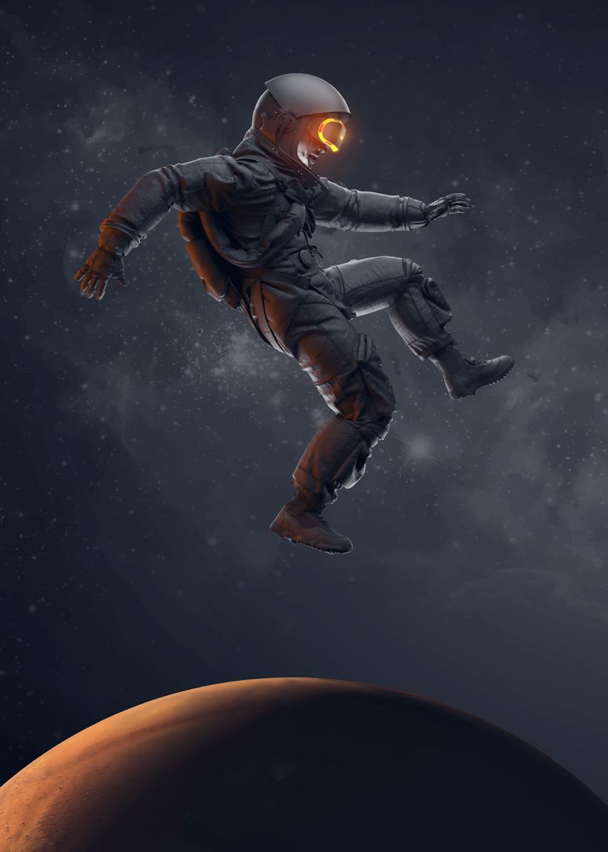 'space jump' Poster, picture, metal print, paint by Freddie | Displate