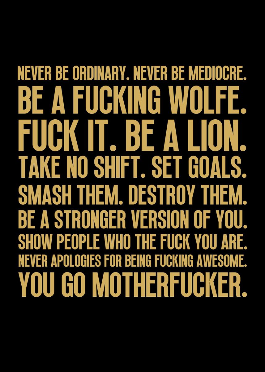 'Motivation Quotes' Poster, picture, metal print, paint by Yess | Displate