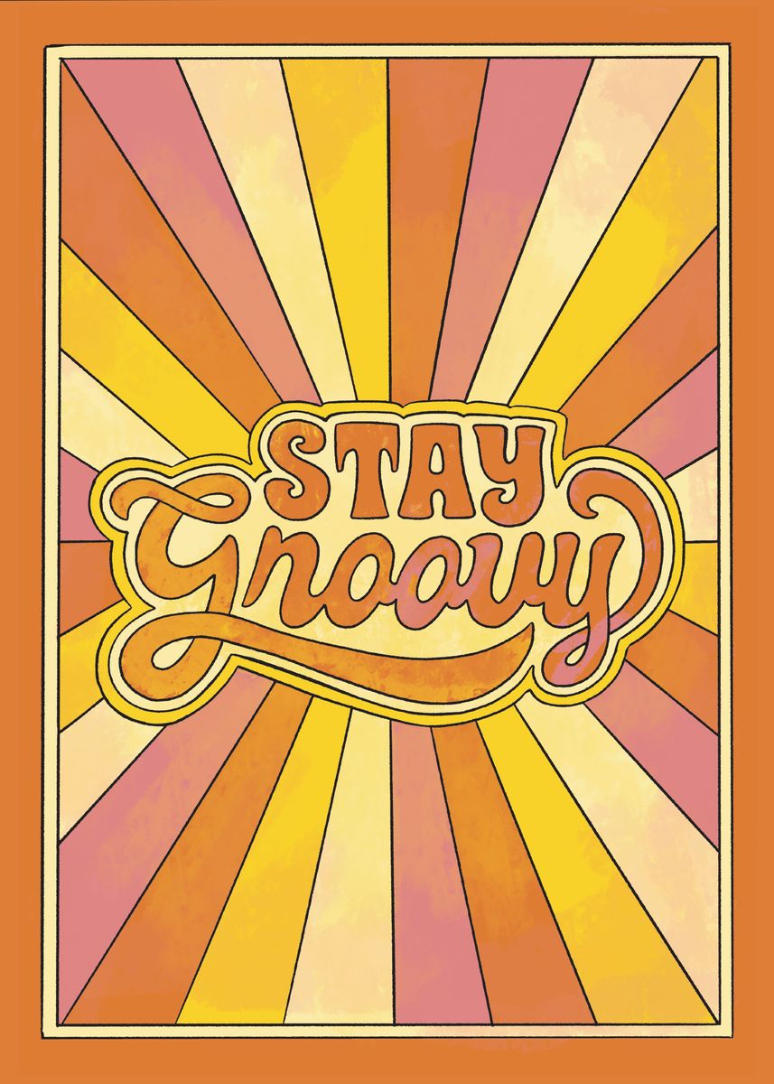 'Poster 60s Hippie Deco' Poster, picture, metal print, paint by ...