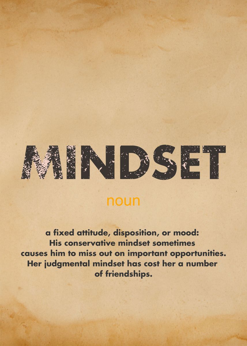 'Mindset Definition ' Poster, picture, metal print, paint by ...