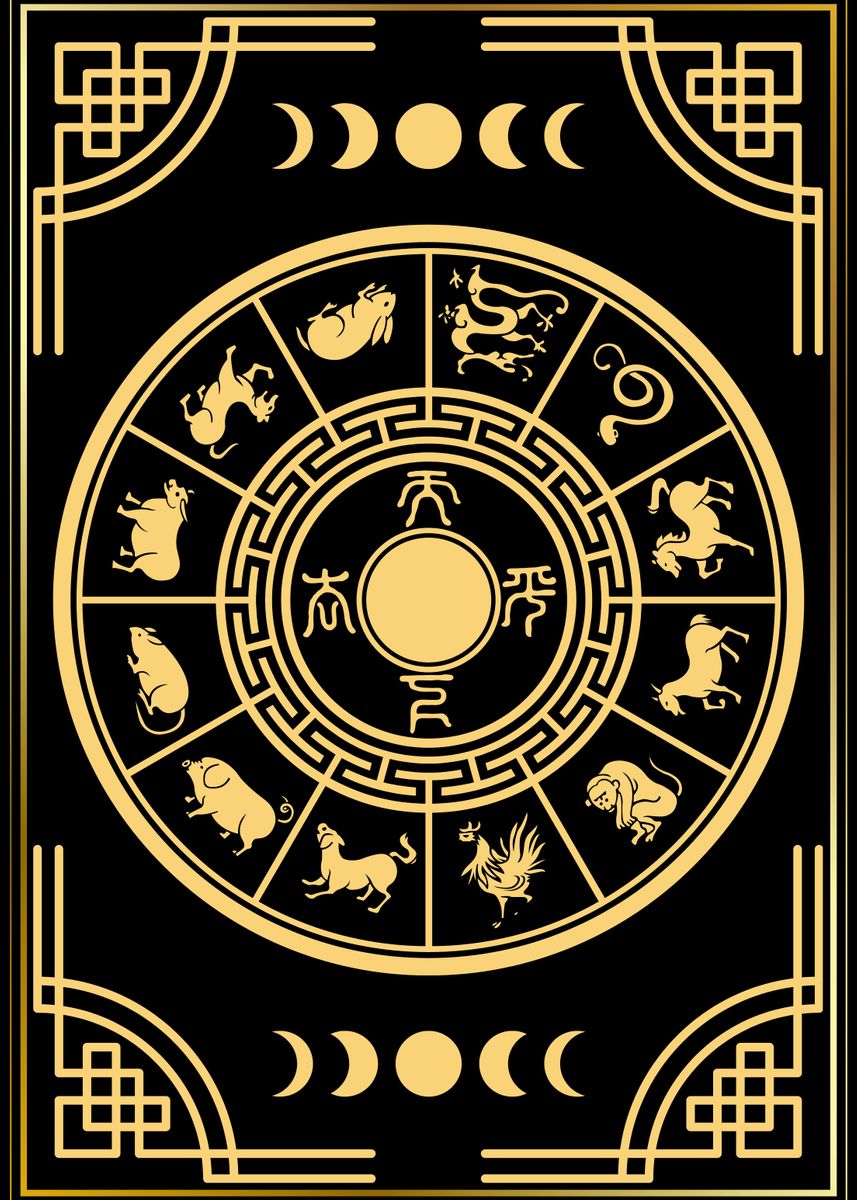 'Chinese Zodiac Astrology' Poster, picture, metal print, paint by ...