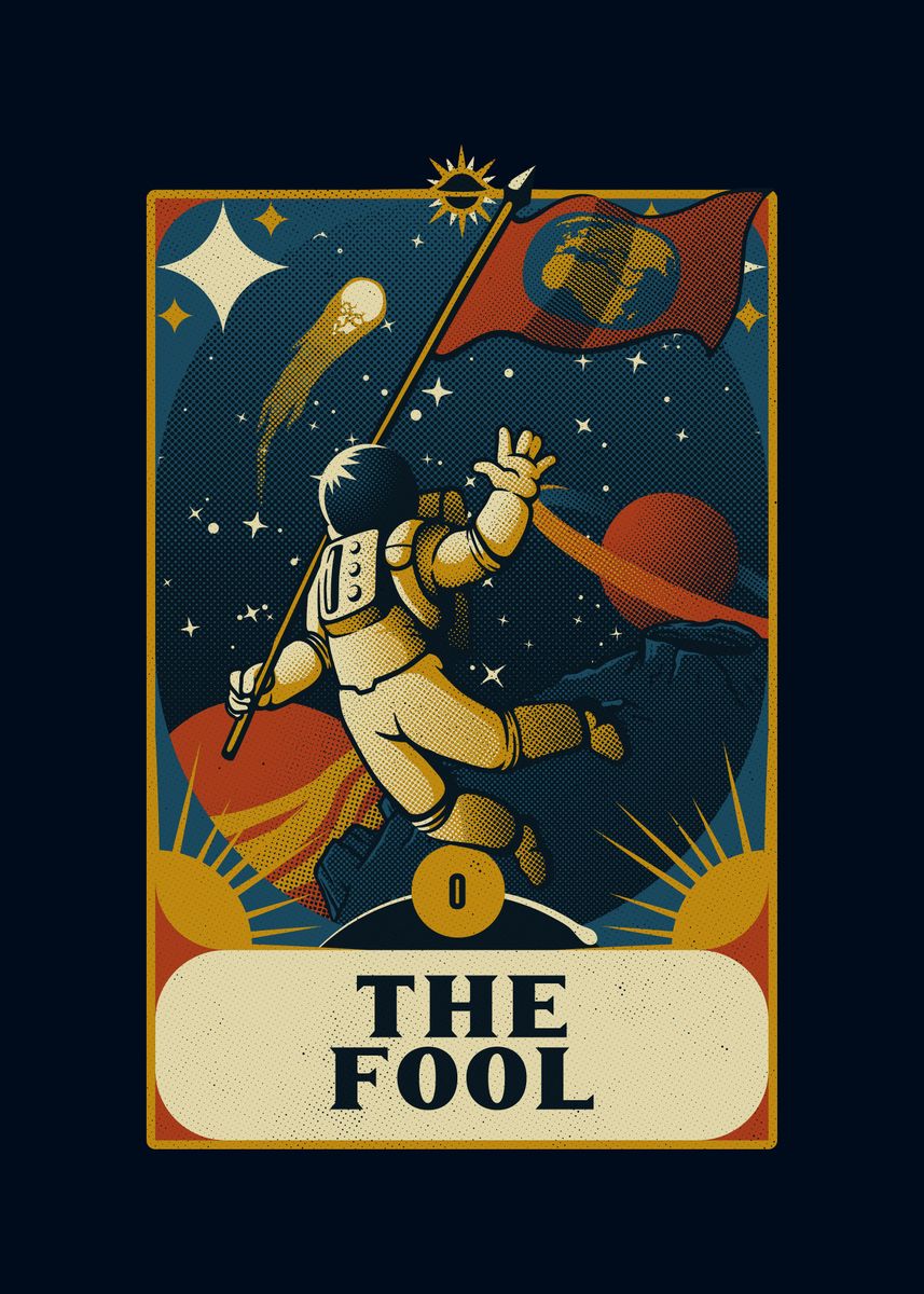 'Astronaut Tarot Moon' Poster, picture, metal print, paint by Tobias ...
