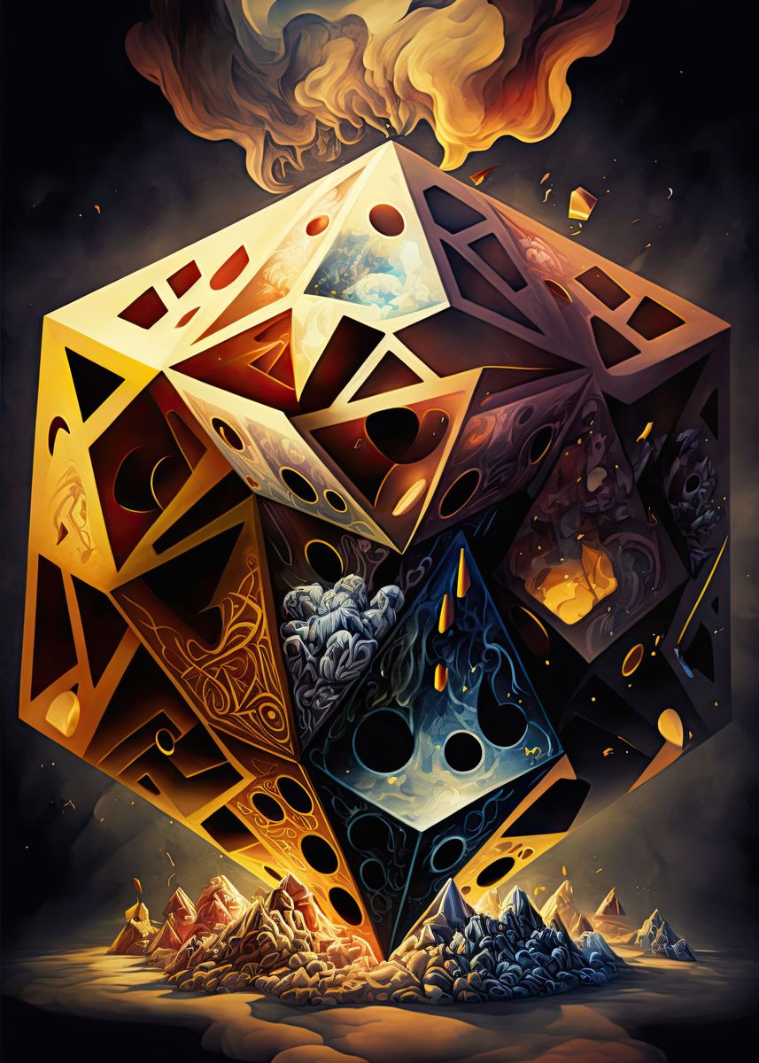 'Dimensional Collision' Poster, picture, metal print, paint by ...