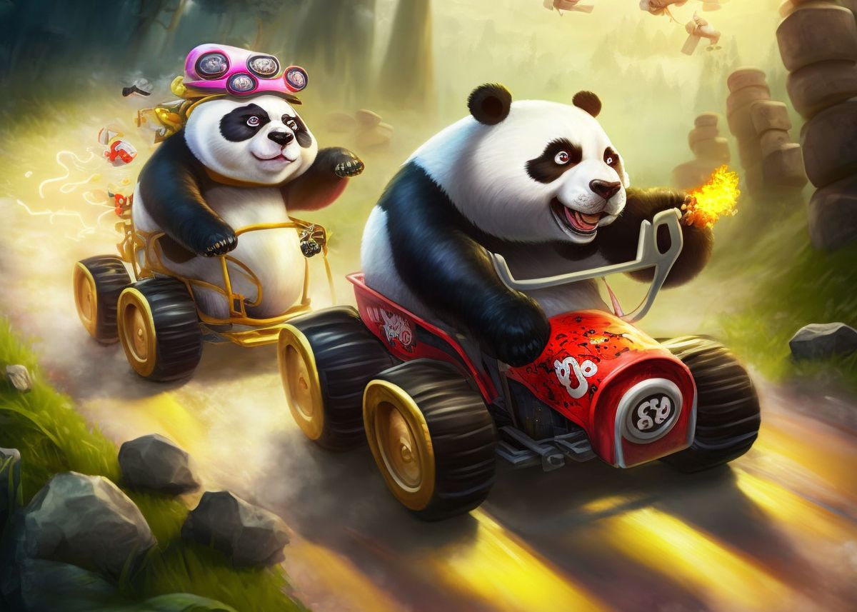 'racing bear' Poster by hero Tuan | Displate