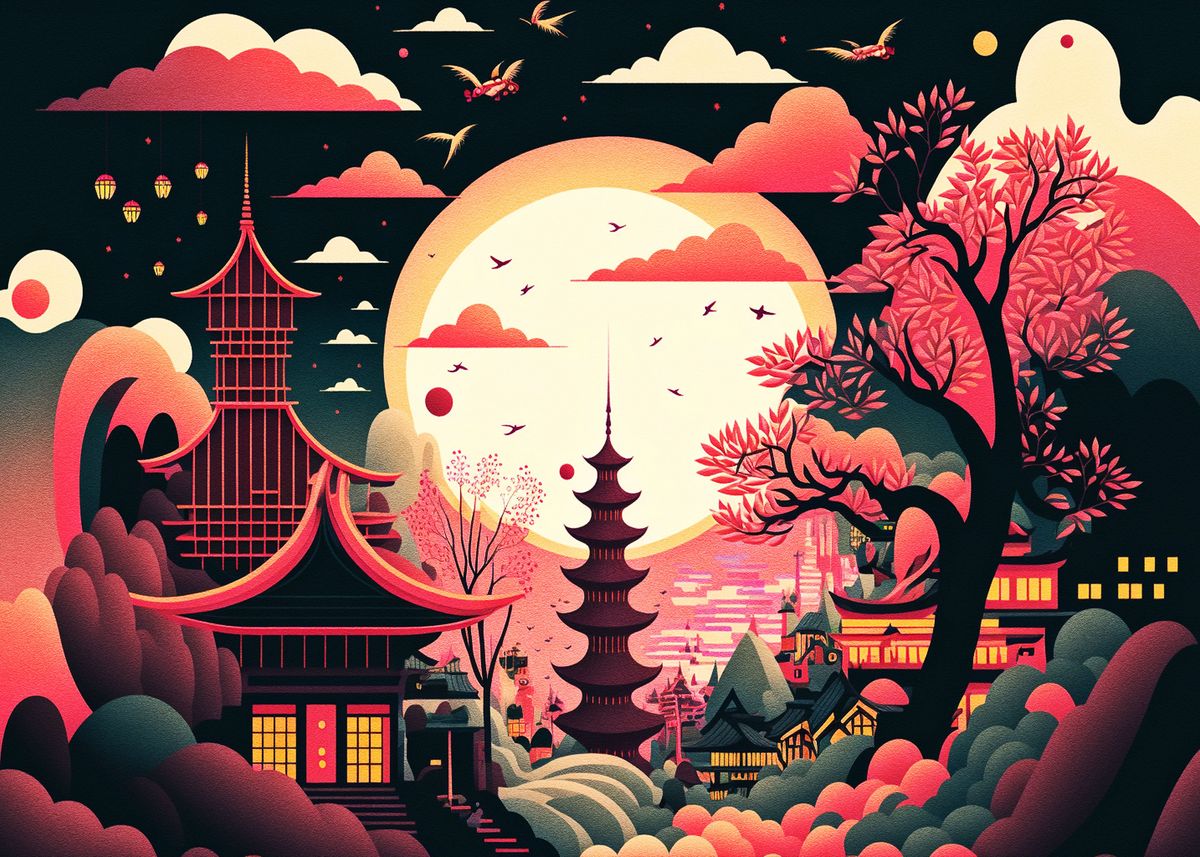 'Landscapes Japan' Poster by 4147 Studios | Displate