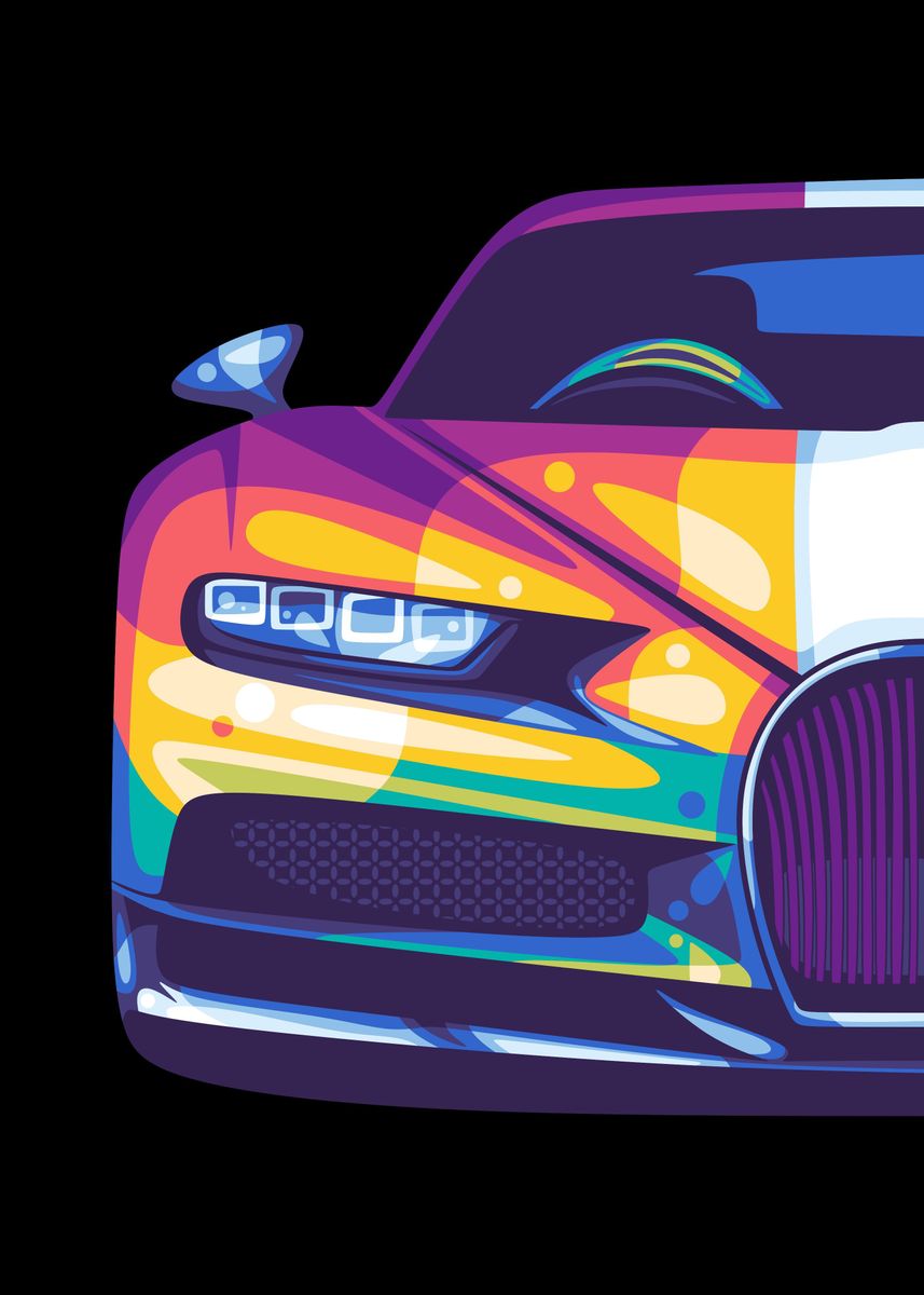 'Bugatti' Poster, picture, metal print, paint by Dede wiradinata | Displate