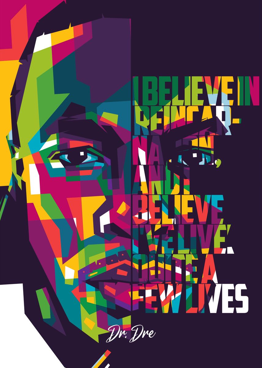 'Dr Dre' Poster, picture, metal print, paint by Burhandowski | Displate