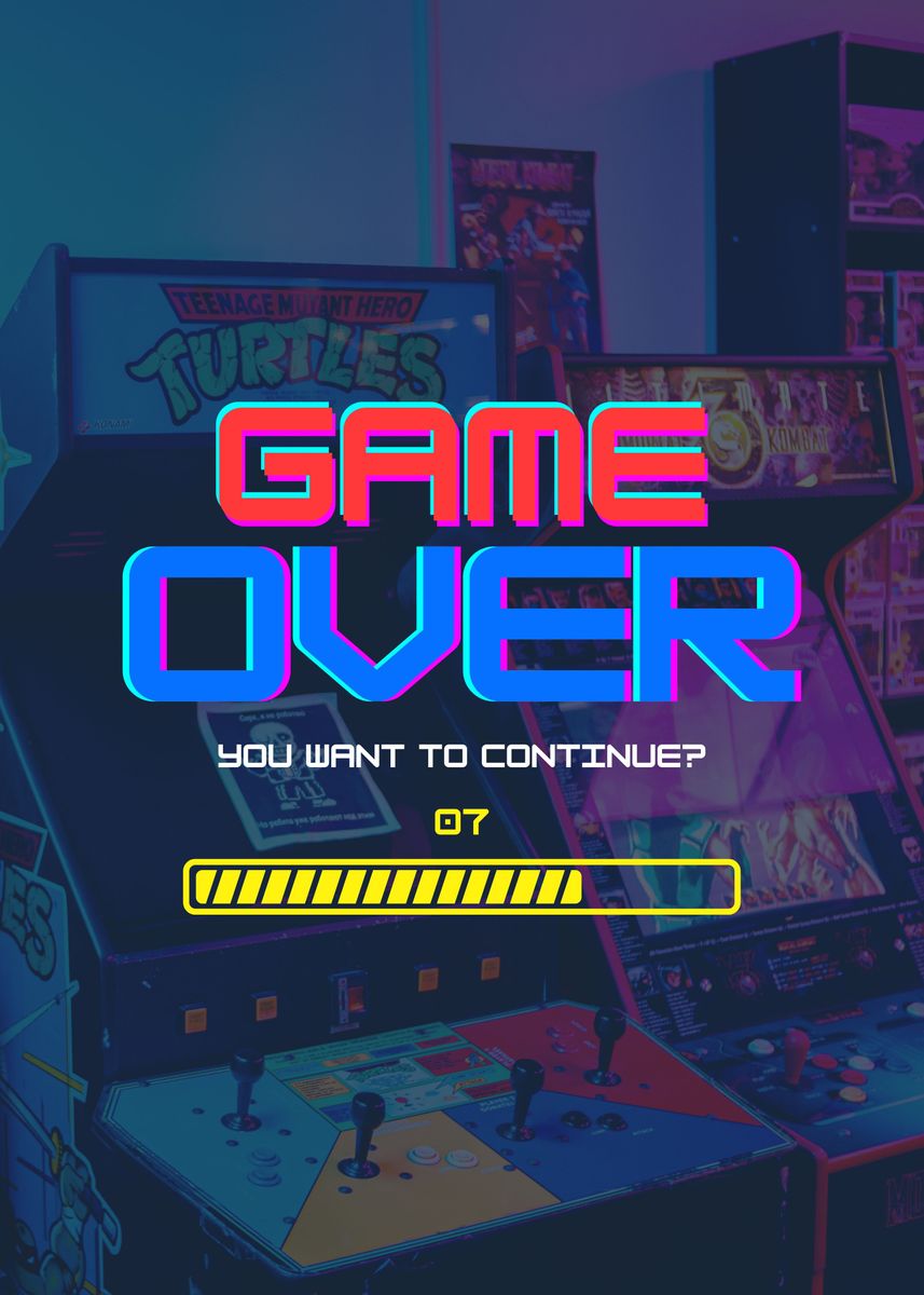 'Game Over' Poster, picture, metal print, paint by muhammadh ashfaque ...