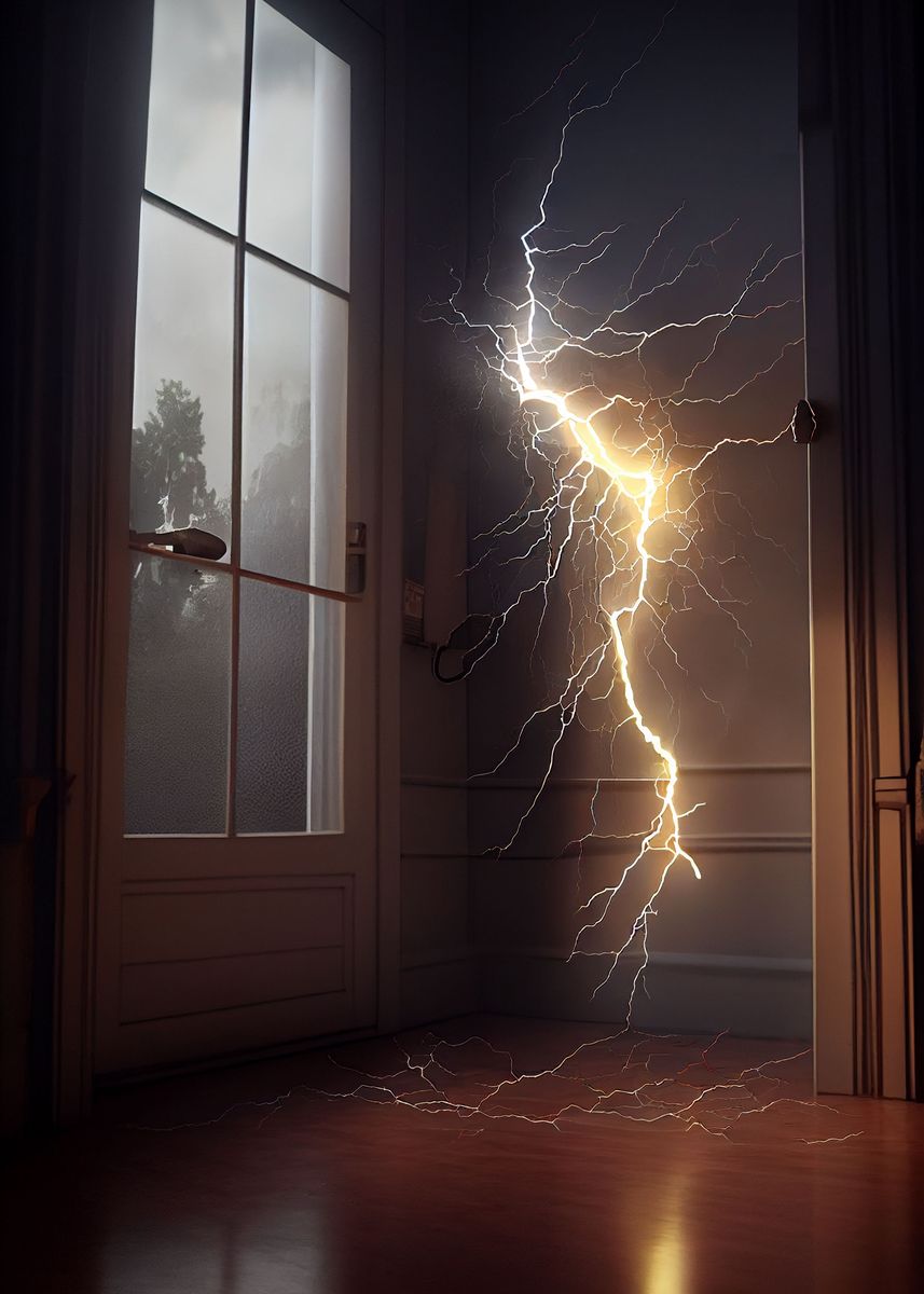 'Indoor lightning' Poster, picture, metal print, paint by Bofferding ...