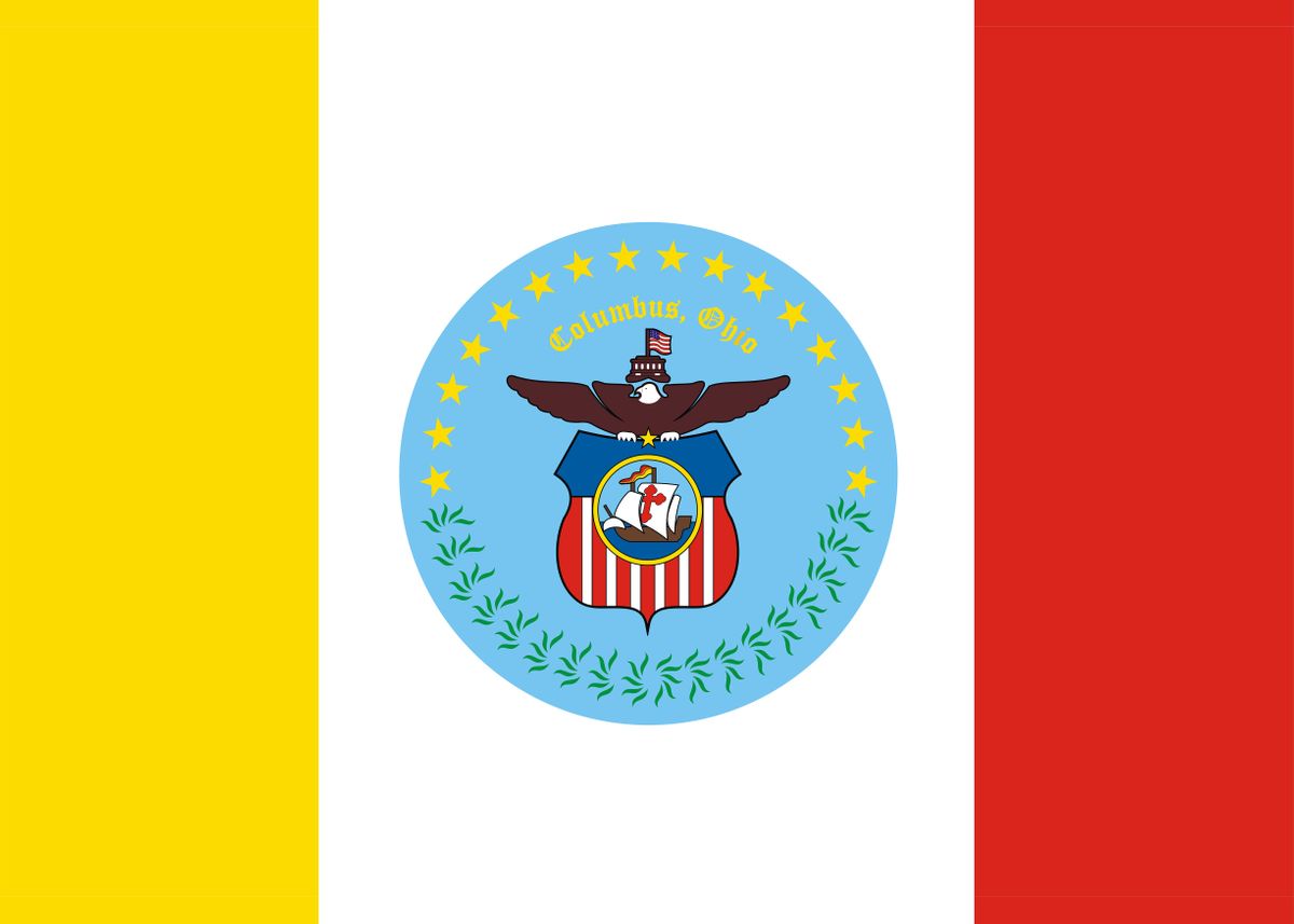 'Columbus Ohio flag' Poster by tony4urban | Displate