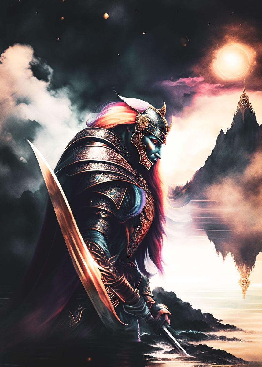 'Eternal Knight of wisdom' Poster, picture, metal print, paint by Erik ...