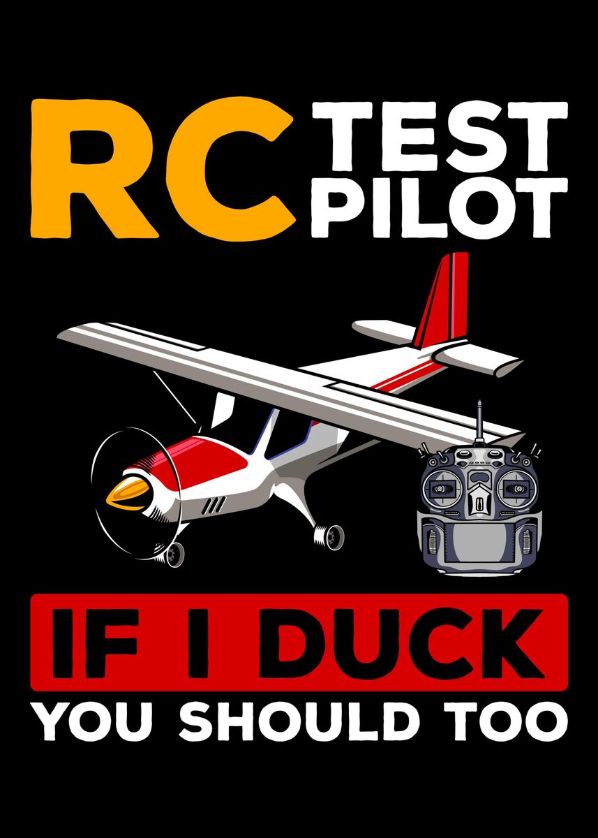 'RC Pilot Men' Poster, picture, metal print, paint by ...