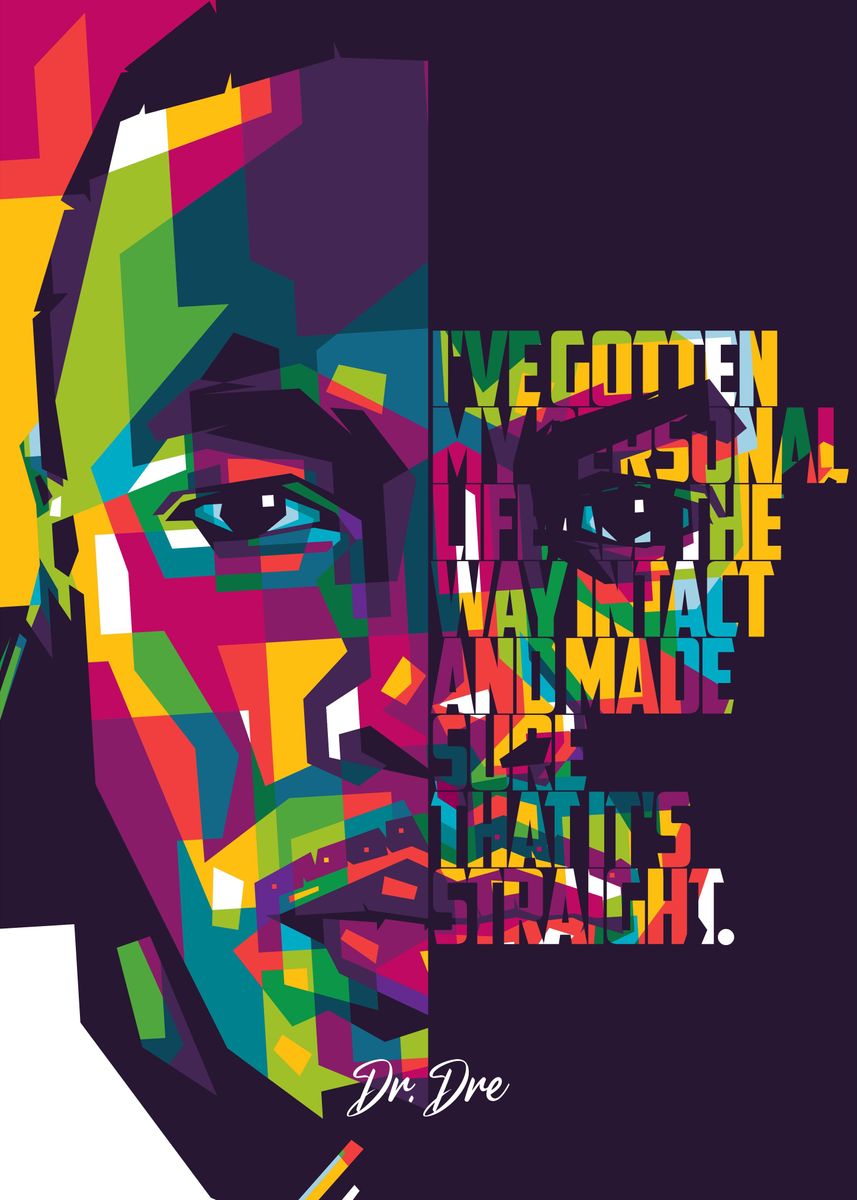 'Dr Dre' Poster, picture, metal print, paint by Burhandowski | Displate