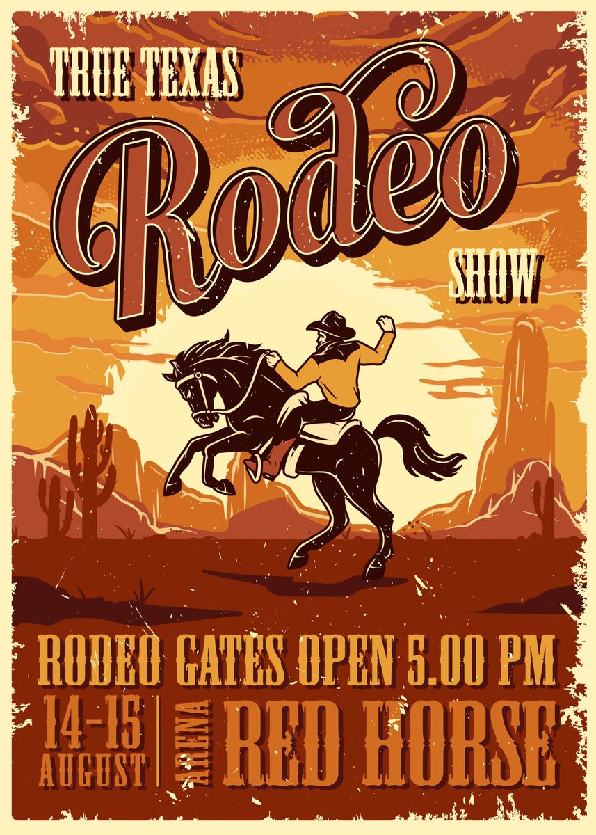 'Rodeo' Poster, picture, metal print, paint by 3am | Displate