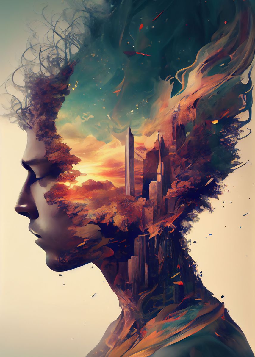 'Human soul' Poster, picture, metal print, paint by Bofferding | Displate