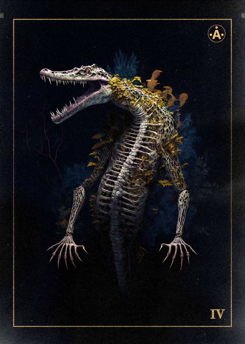 'The Crocodile' Poster, picture, metal print, paint by Artix | Displate