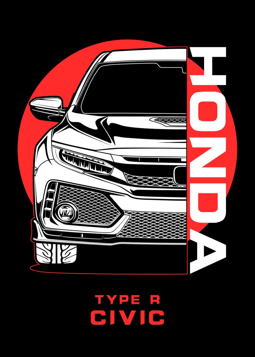 'Honda Type R' Poster, picture, metal print, paint by Faissal Thomas ...