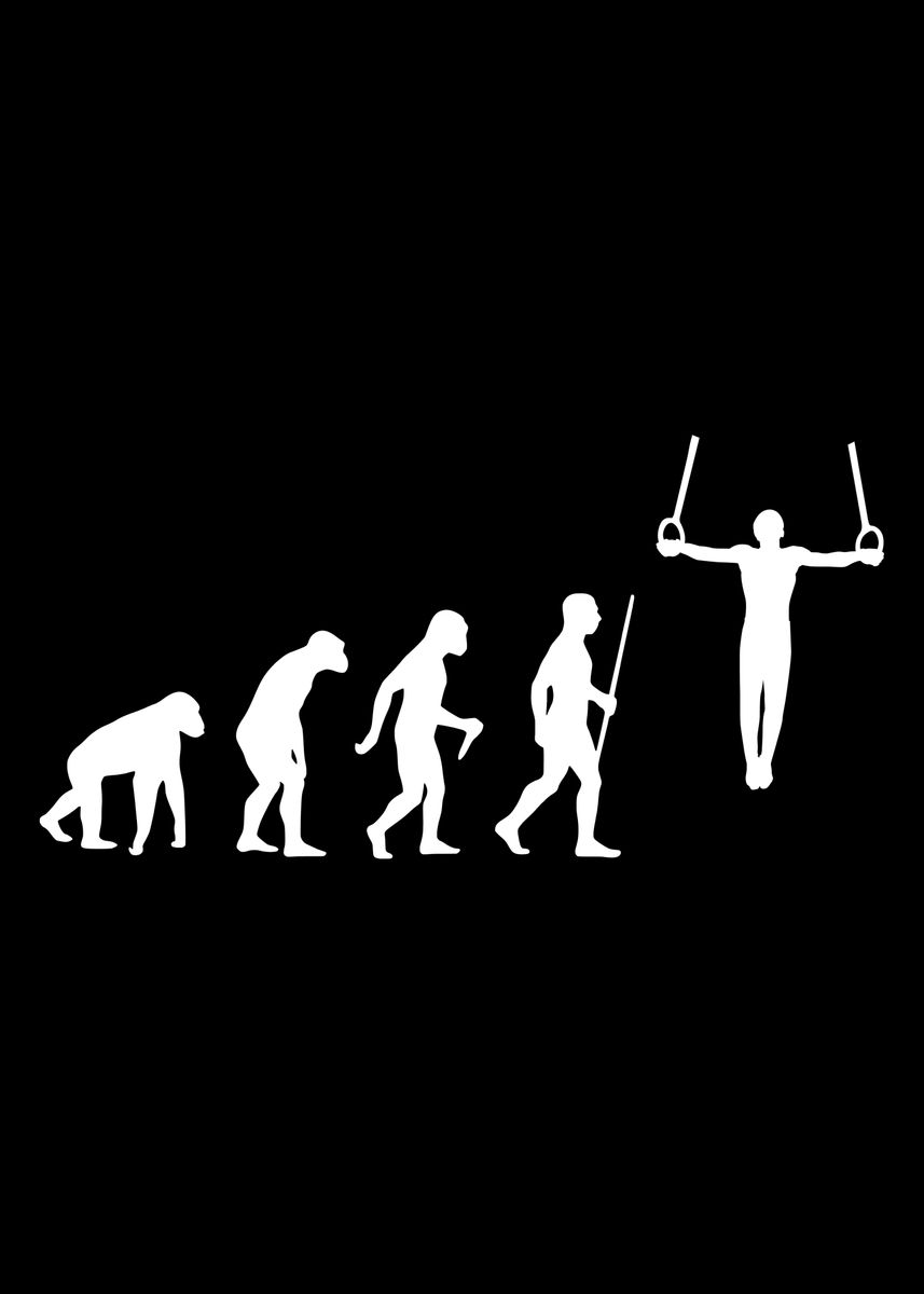 'Gymnast Still Rings' Poster, picture, metal print, paint by BitNerd ...