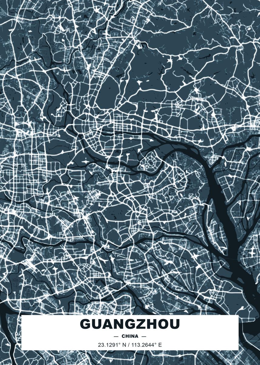 'Guangzhou' Poster, picture, metal print, paint by Bo Kev | Displate