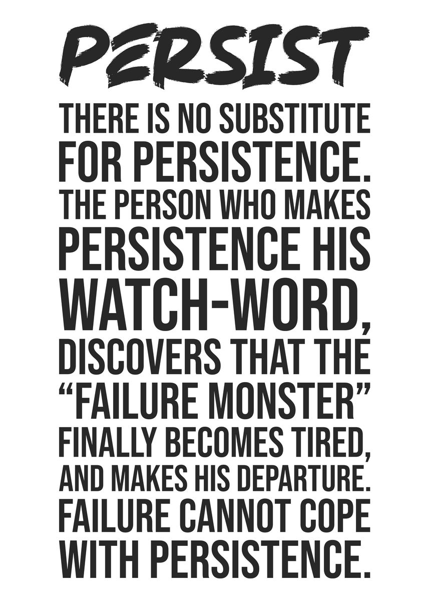 'Persist' Poster, picture, metal print, paint by CHAN | Displate