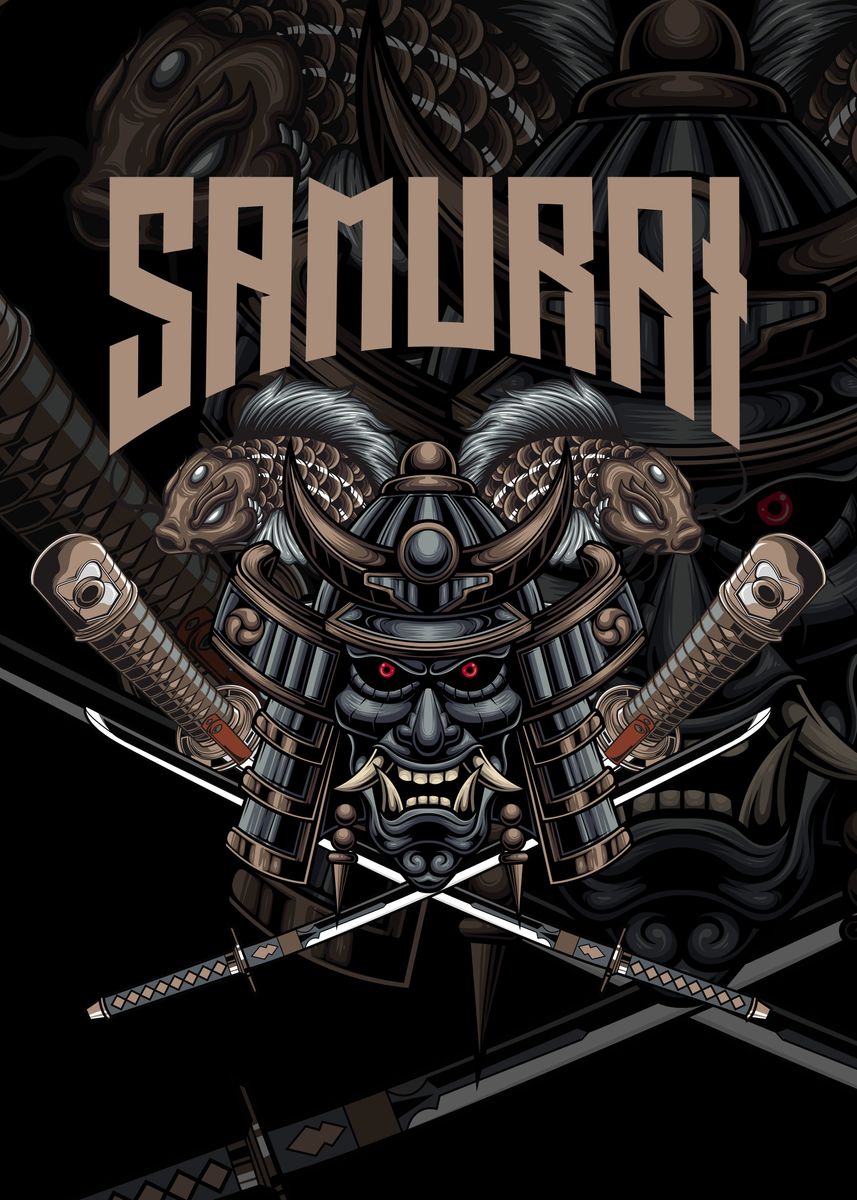 'Black Samurai' Poster, picture, metal print, paint by Iqbal harris ...