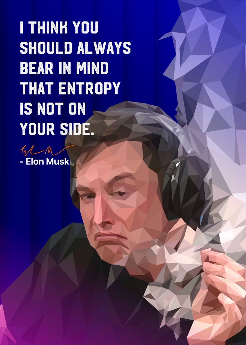 'young elon musk' Poster, picture, metal print, paint by Lowpoly ...