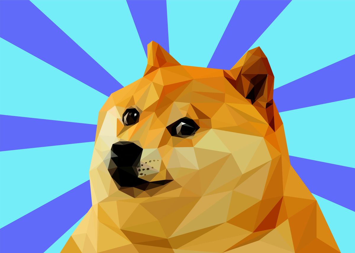 'doge ' Poster by Lowpoly Posters | Displate