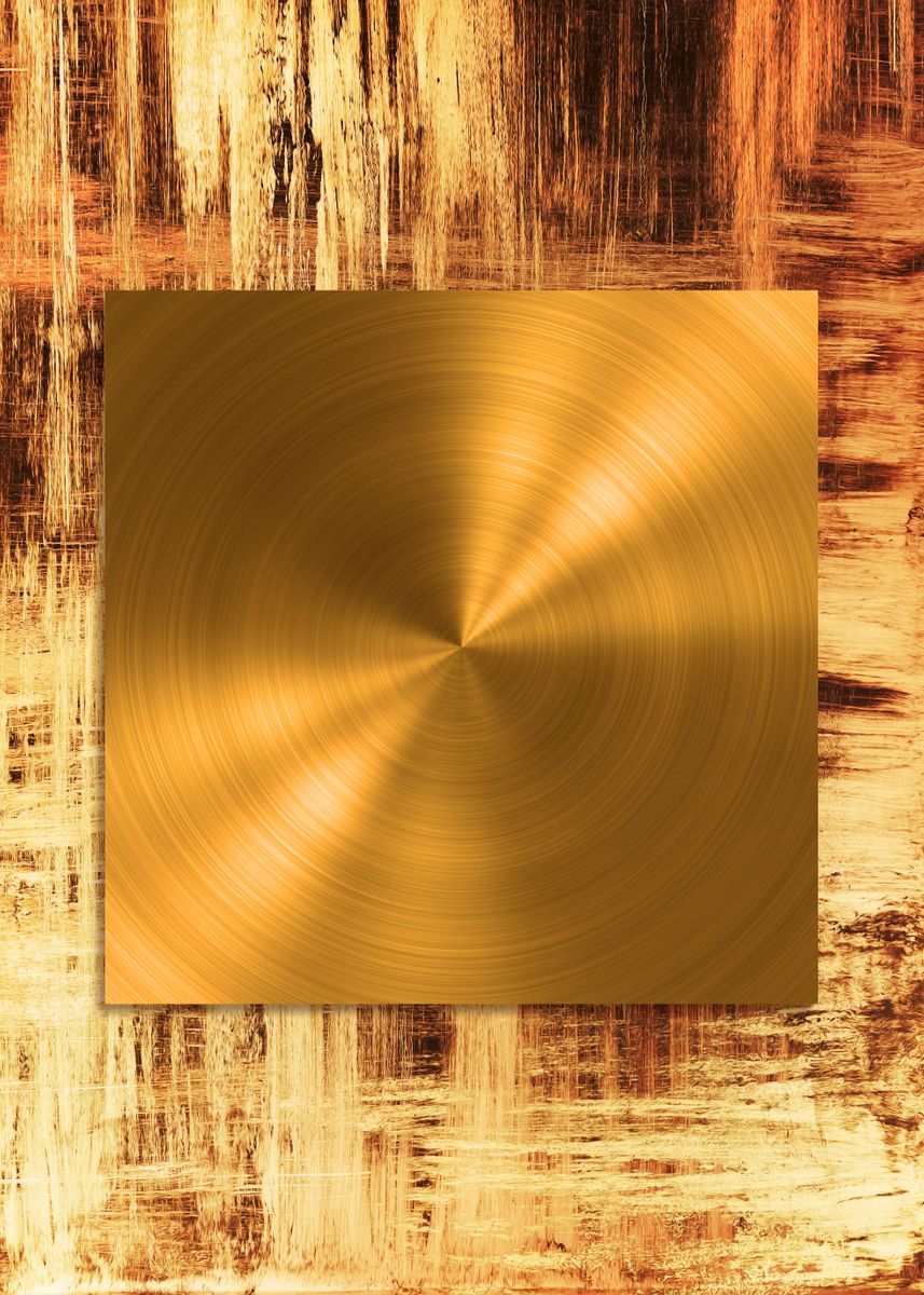 'GOLD GEOMETRIC 17A' Poster, picture, metal print, paint by UillianRius ...
