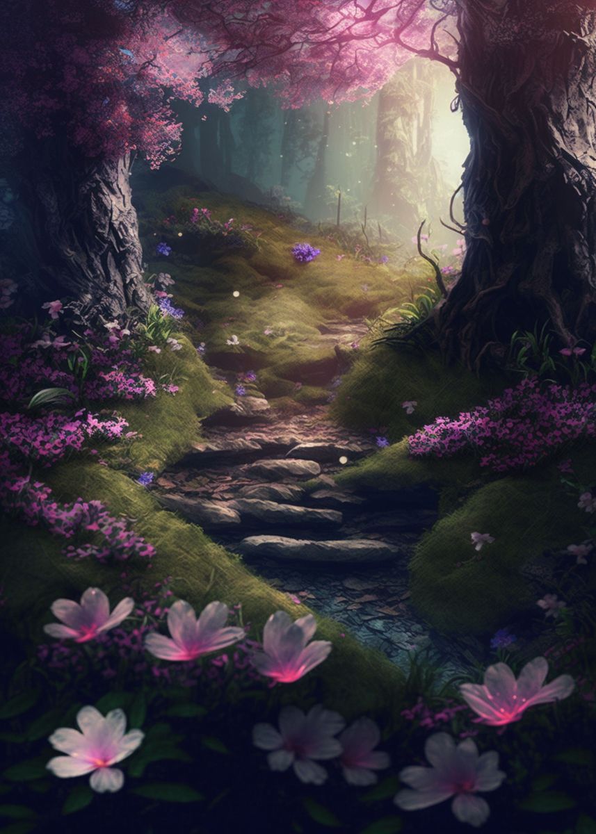 'The fairies path' Poster, picture, metal print, paint by ZeusArt ...