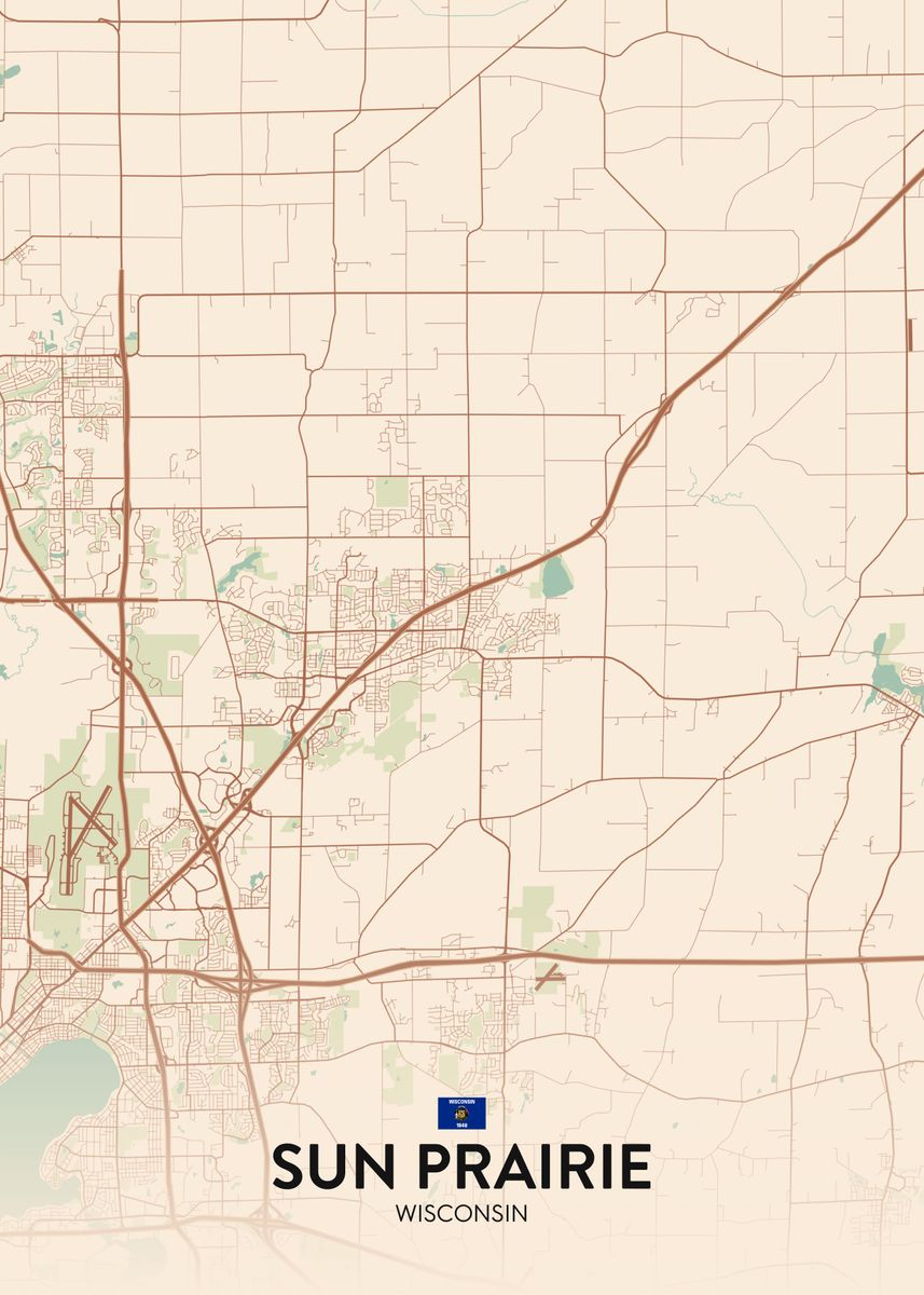 'Sun Prairie WI' Poster, picture, metal print, paint by IMR Designs ...