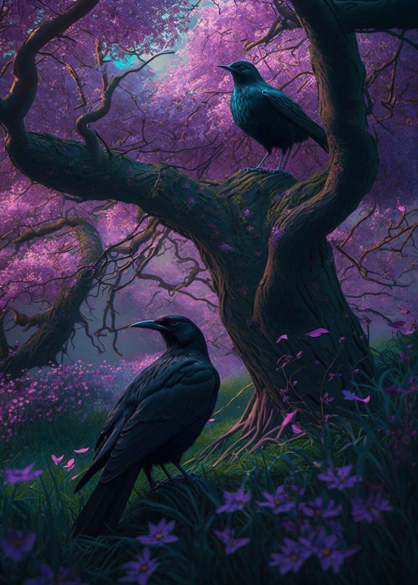 'Raven forest' Poster by ZeusArt | Displate